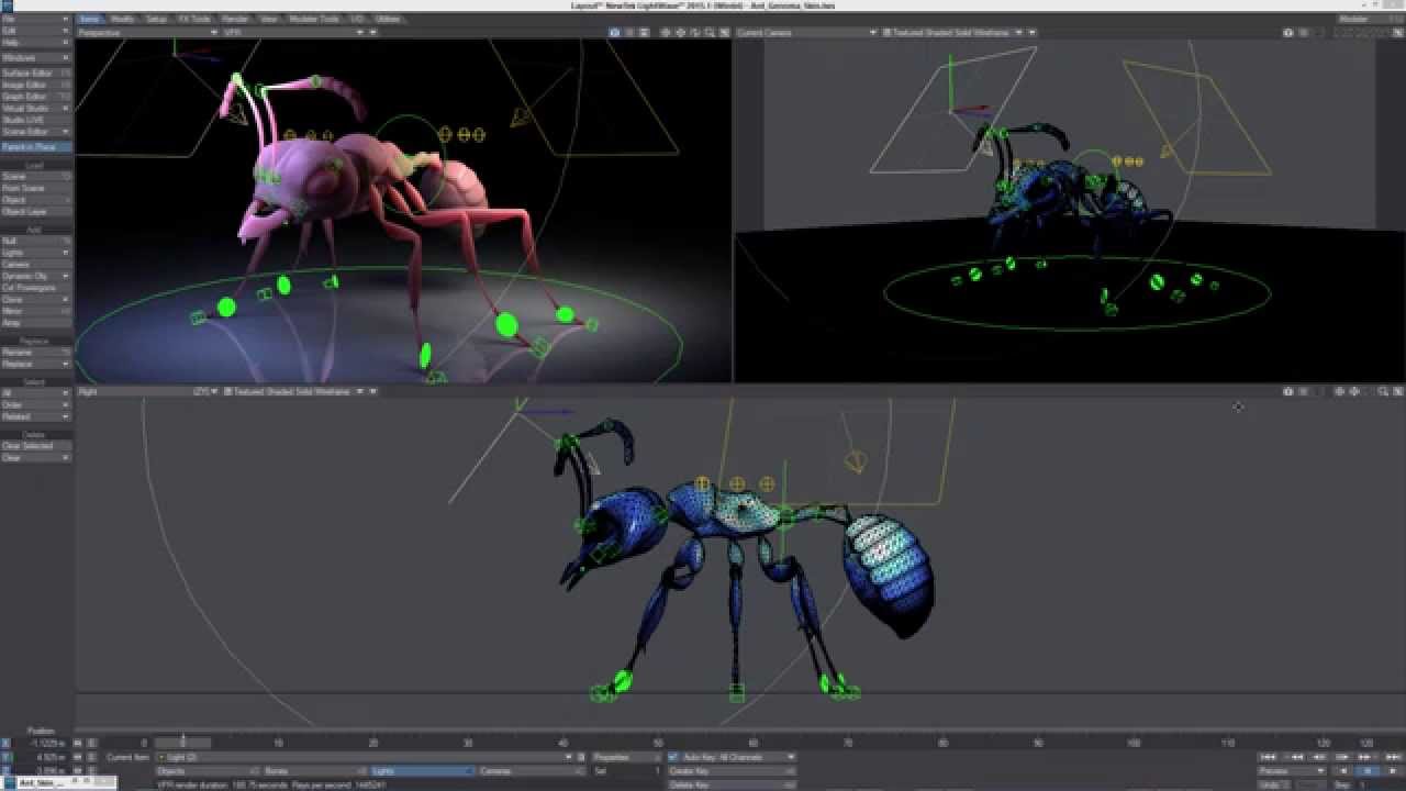 LightWave 2015: Utilizing the Ant Preset Rig in Genoma 2 | 株式会社ディストーム